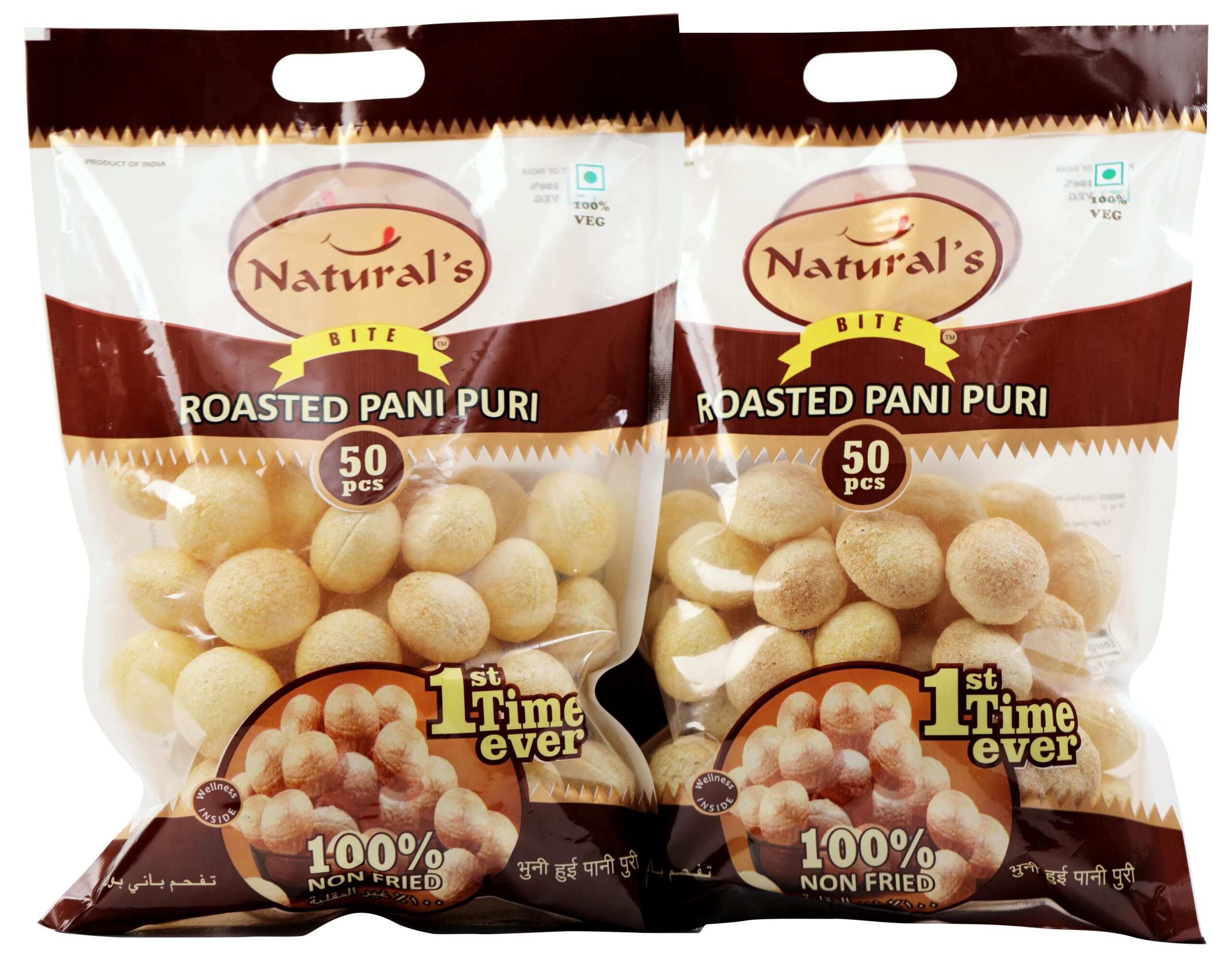 Roasted Pani Puri (Metallic Pack) – Naturals Bite