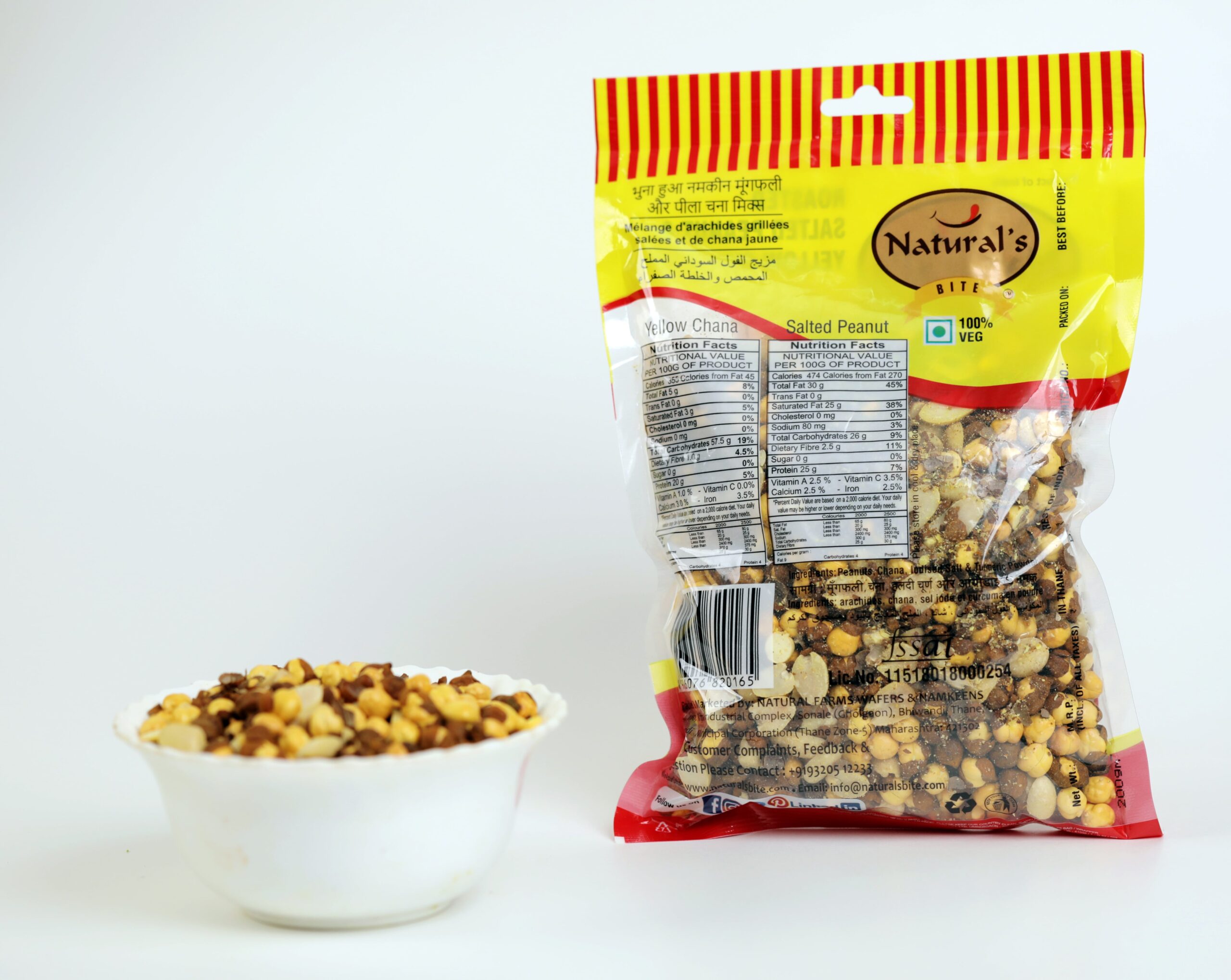 Roasted Salted Peanuts & Chana Mix – Naturals Bite
